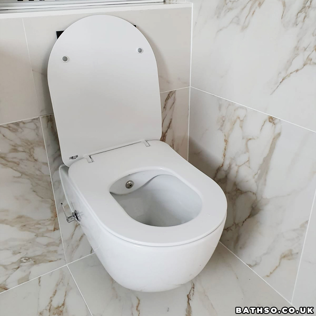 Creavit Free Rimless Wall Hung Combined Bidet Toilet - Integrated Hot ...