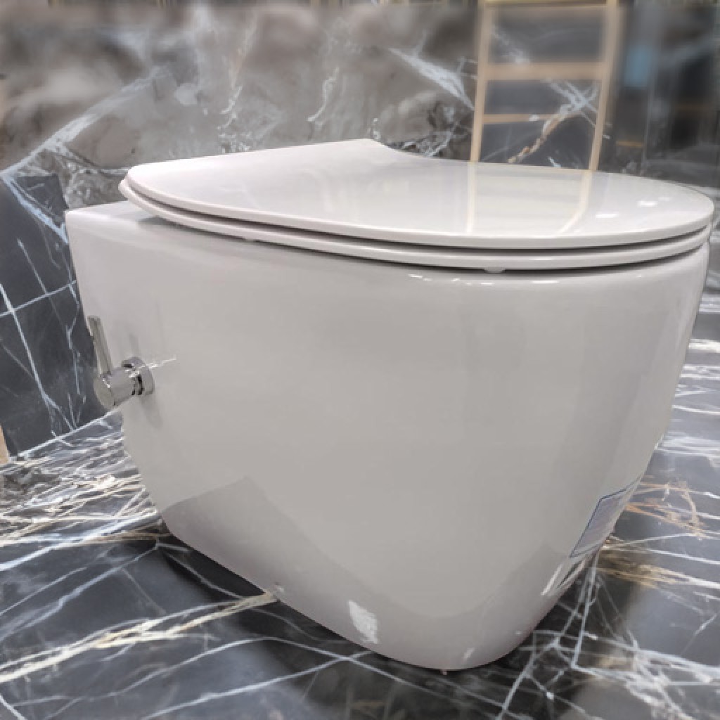 Creavit Free Back to Wall Combined Bidet Toilet - Integrated On/Off Valve