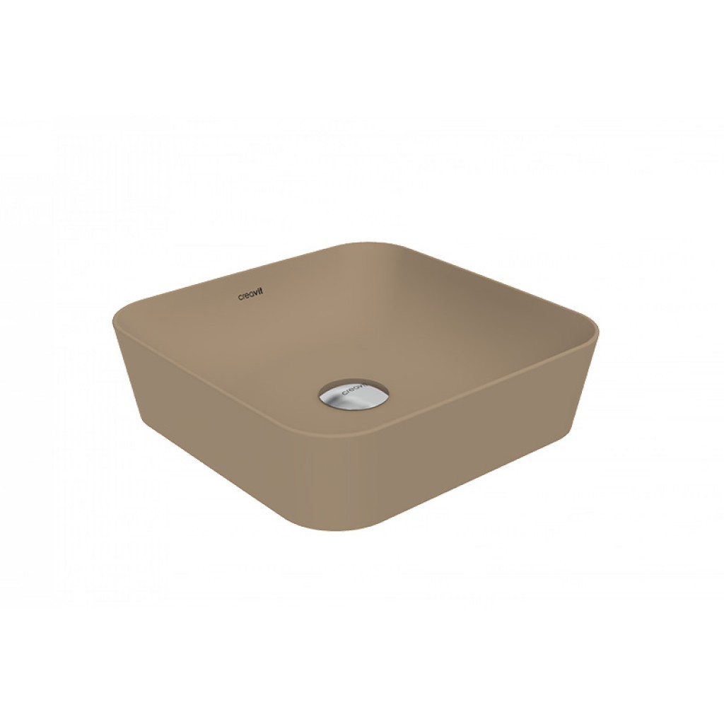 Creavit Ultra Square Bowl Washbasin 40 cm Matt Cappuccino