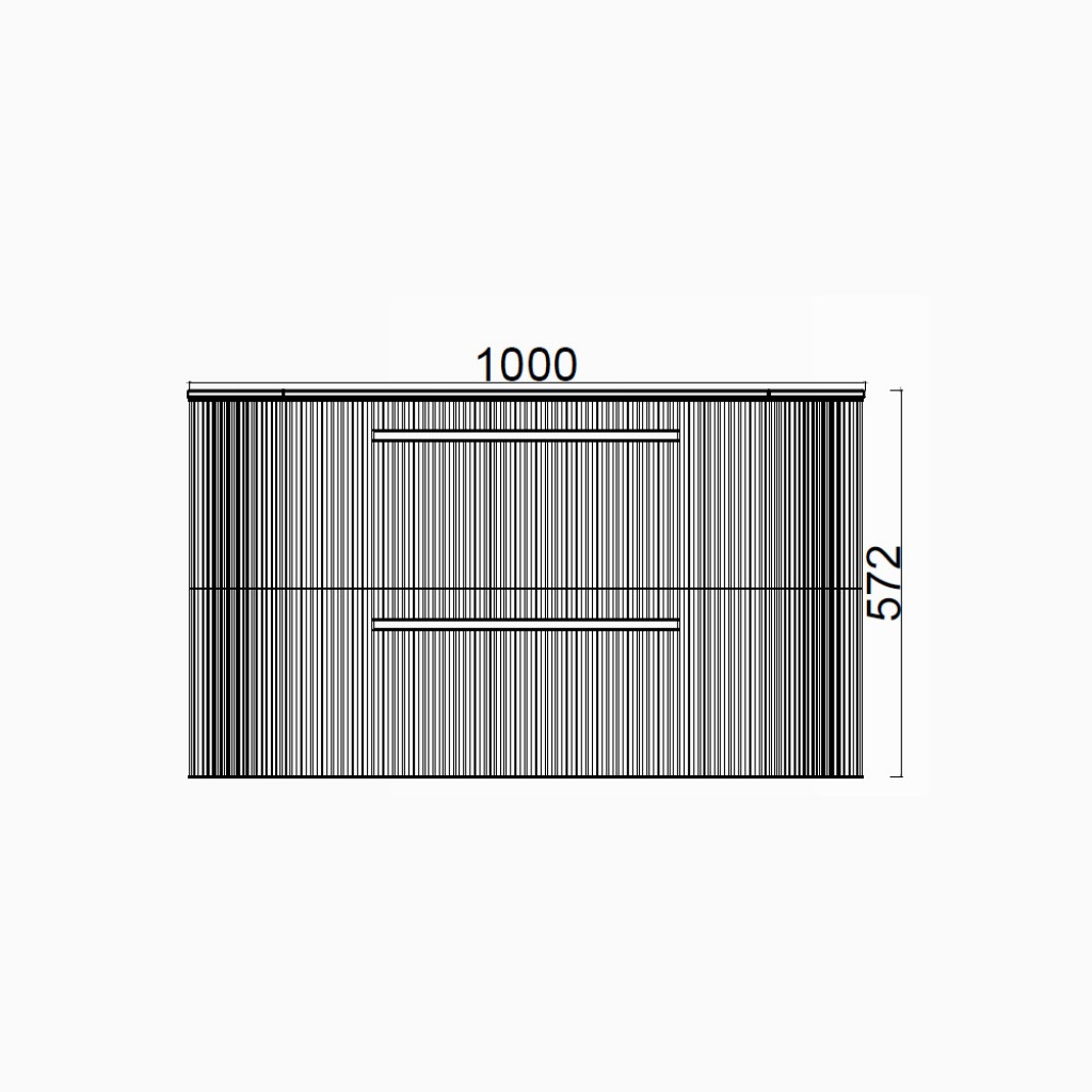 Creavit Rayas Wall Hung Vanity Unit & Basin - 1000MM - Matt Grey