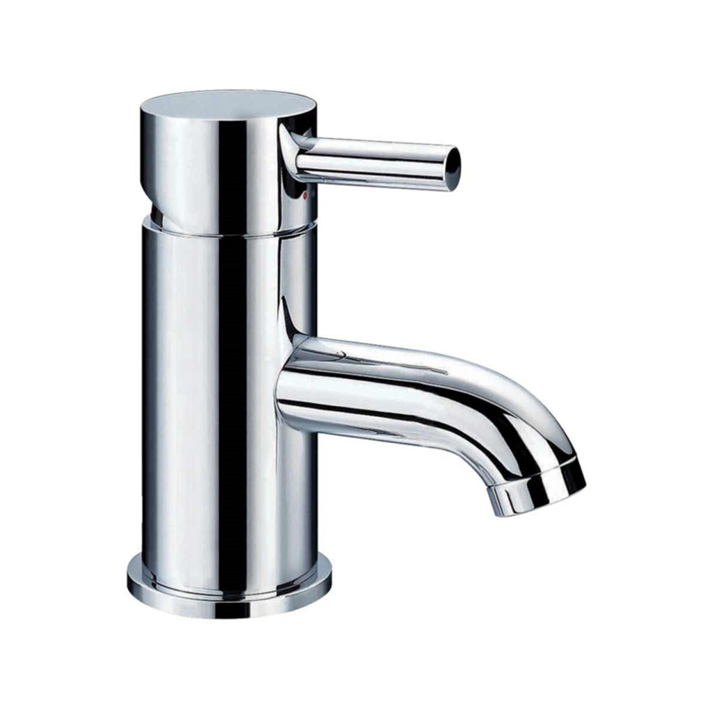 Flova Levo Chrome Round 138MM Mono Basin Mixer Tap + Clicker Waste