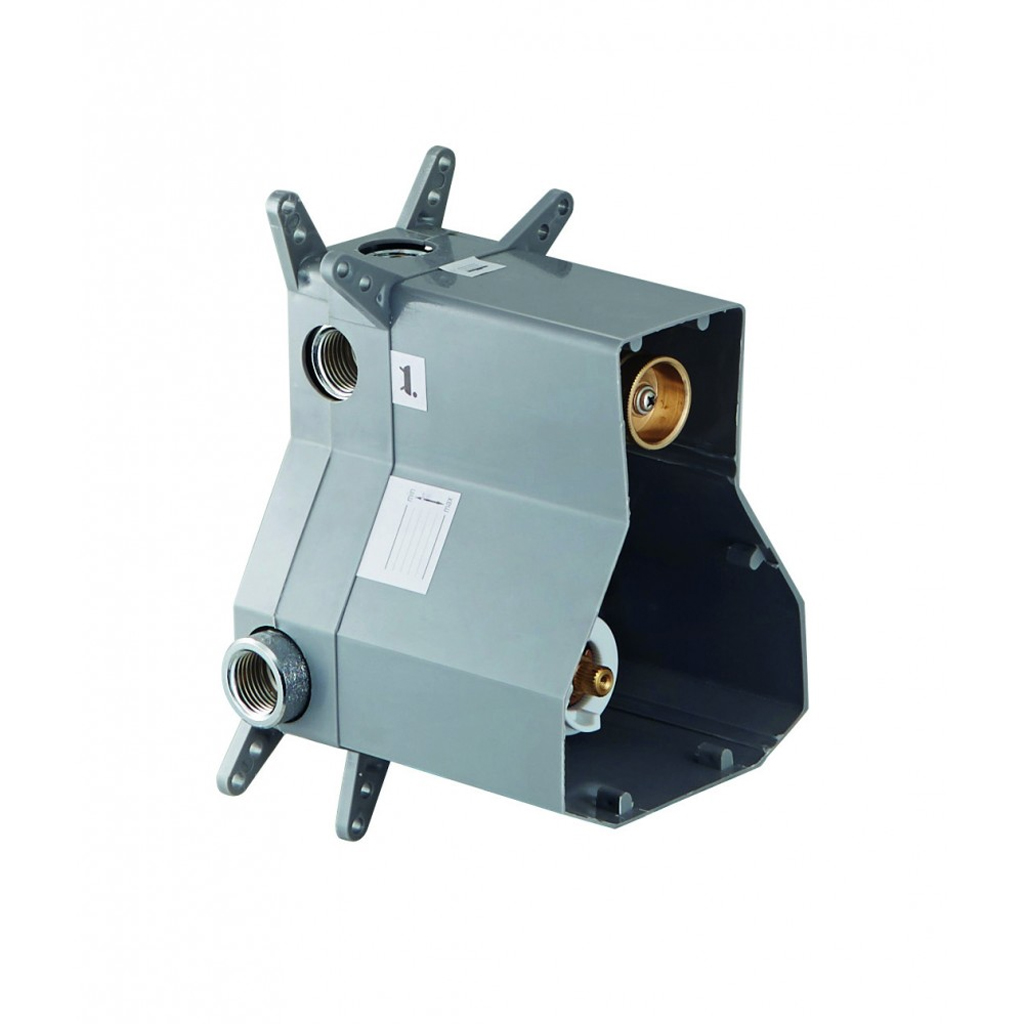 Flova Levo Chrome Square Concealed Thermostatic 1 Outlet Shower Valve ...
